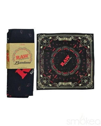 Raw Bandana Black | Bong Shop Midland | The Hoot Hut