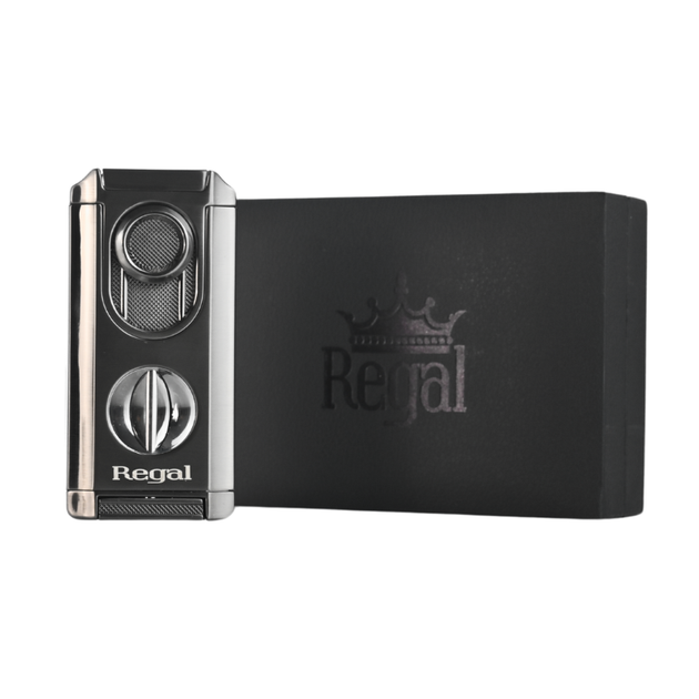 Regal Ultra Triple Torch Lighter with Built in V-Cutter & Cigar Rest ...